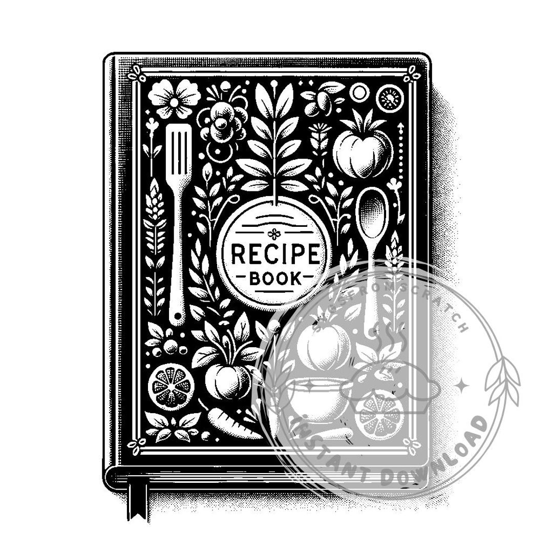 Recipe Book Cover SVG Bundle - Etsy