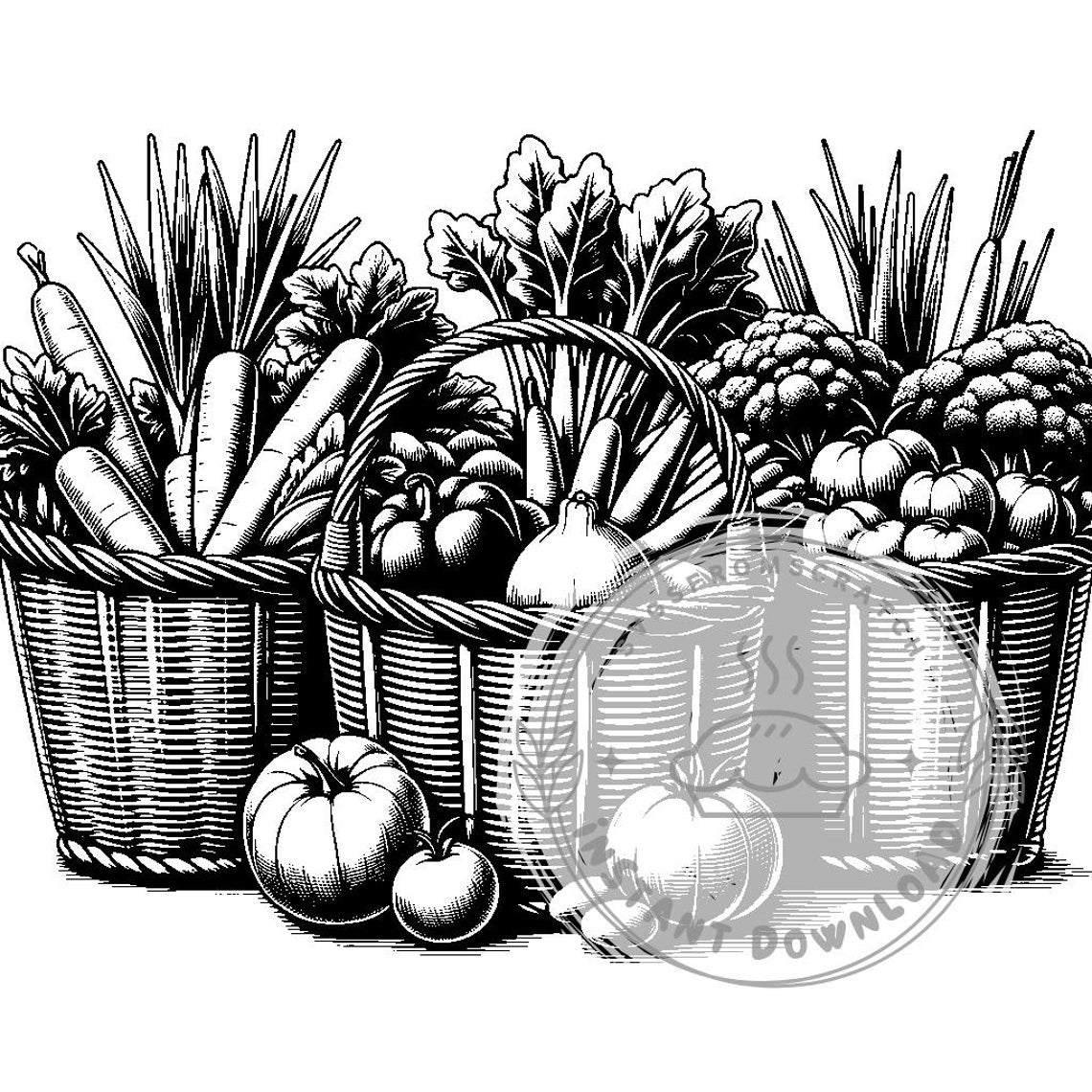 Vegetable Baskets SVG Bundle - Etsy