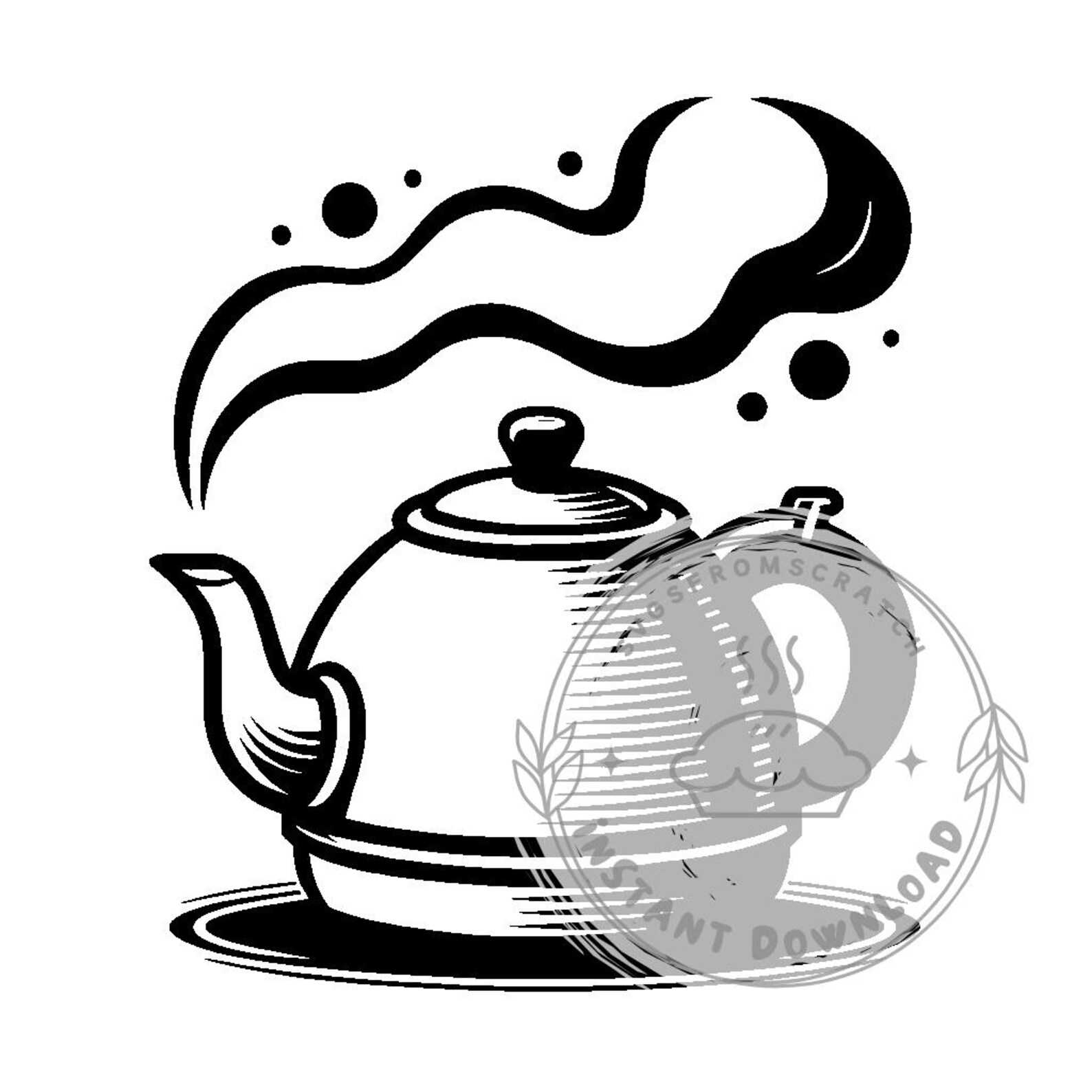 Kettle With Steam SVG Bundle - Etsy