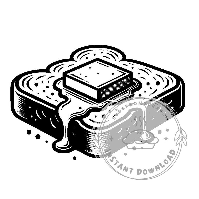 Butter Melting on Toast SVG Bundle - Etsy