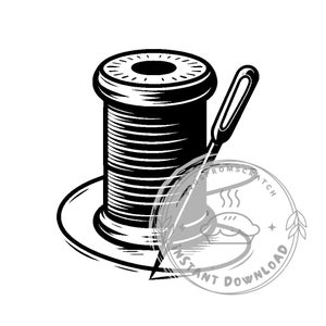 Thread Spool and Needle SVG Bundle - Etsy