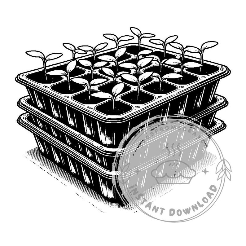 Seedling Trays SVG Bundle - Etsy