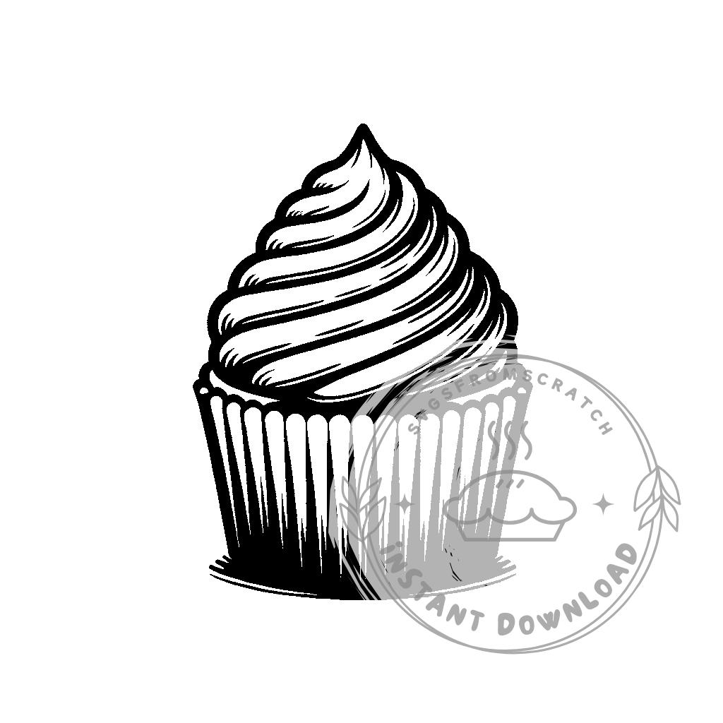Cupcake With Frosting SVG Bundle - Etsy