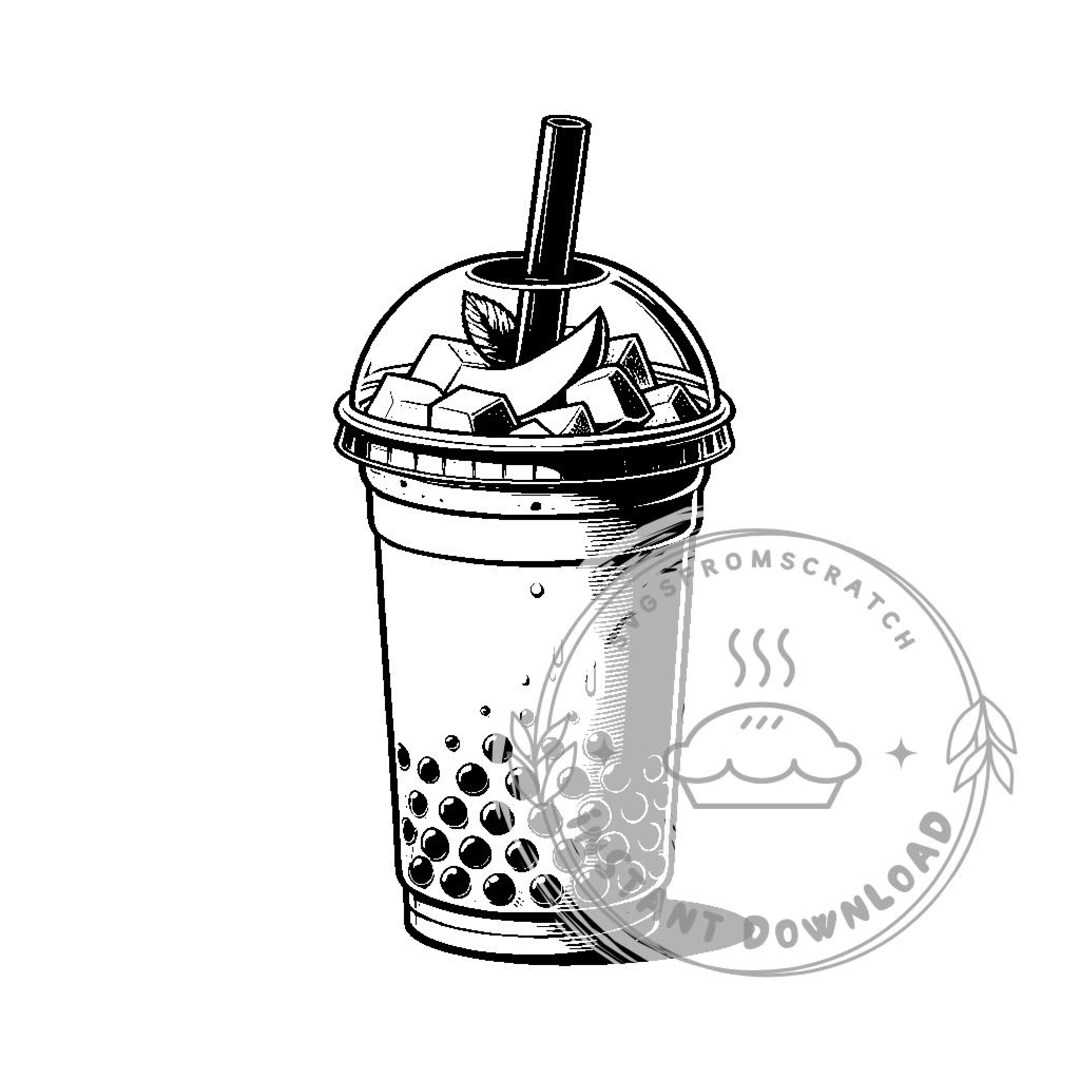 Honeydew Milk Tea SVG Bundle - Etsy