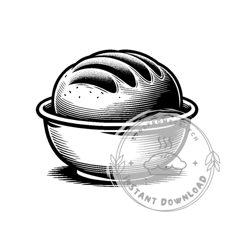 Bread Rising in A Bowl SVG Bundle - Etsy