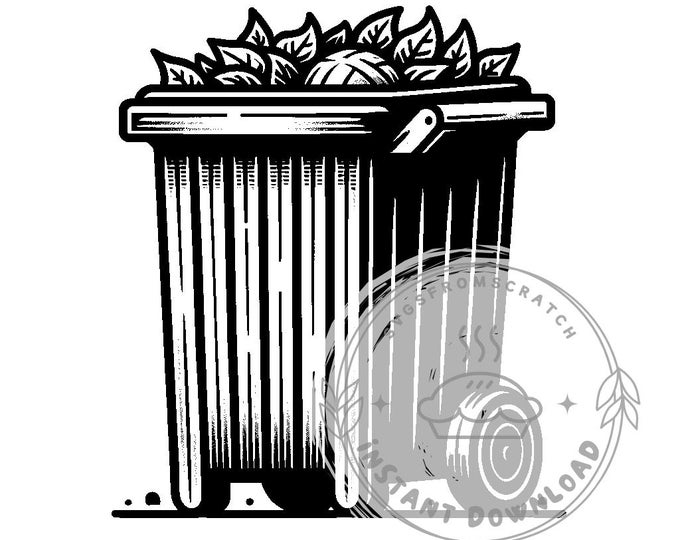 Compost Bin Svg Jpg Pdf Dxf Image, Composting Storage Bin Digital Image ...