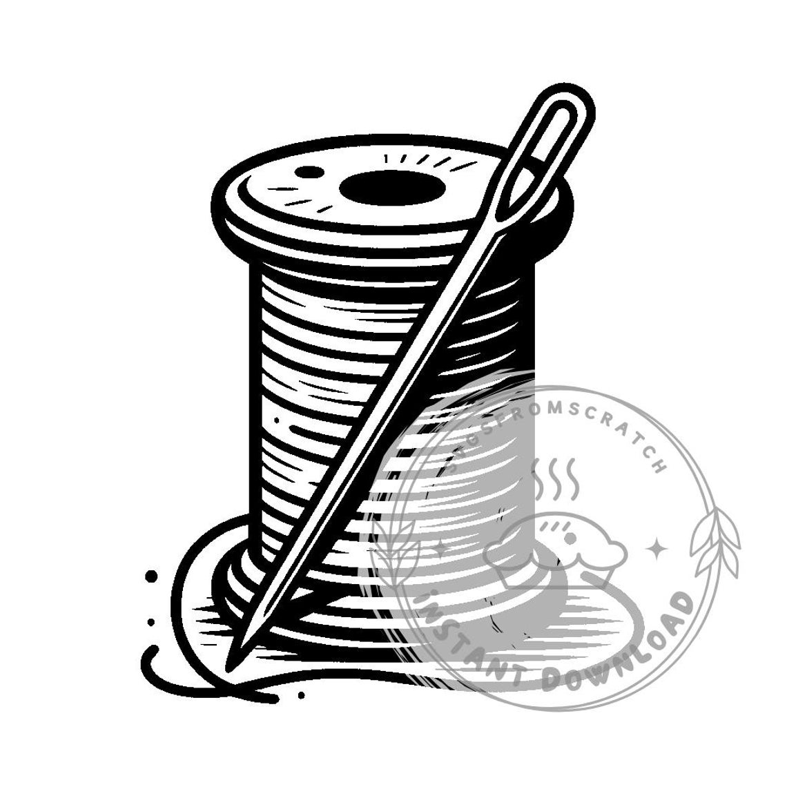 Thread Spool and Needle SVG Bundle - Etsy