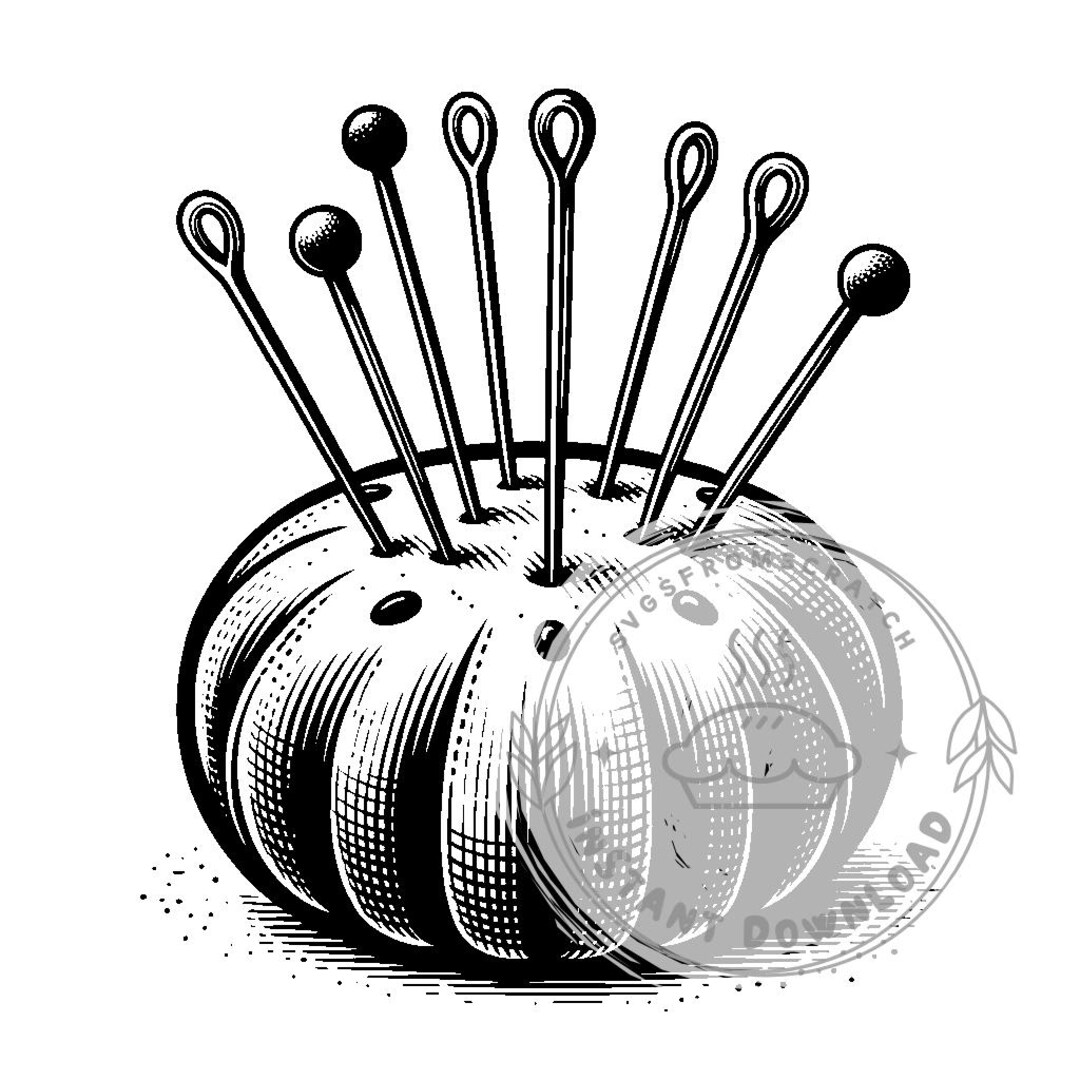 Pin Cushion With Needles SVG Bundle - Etsy
