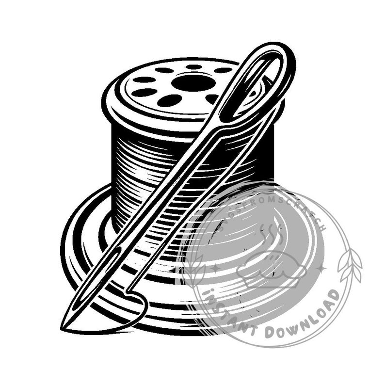 Sewing Needle and Thread Spool SVG Bundle - Etsy