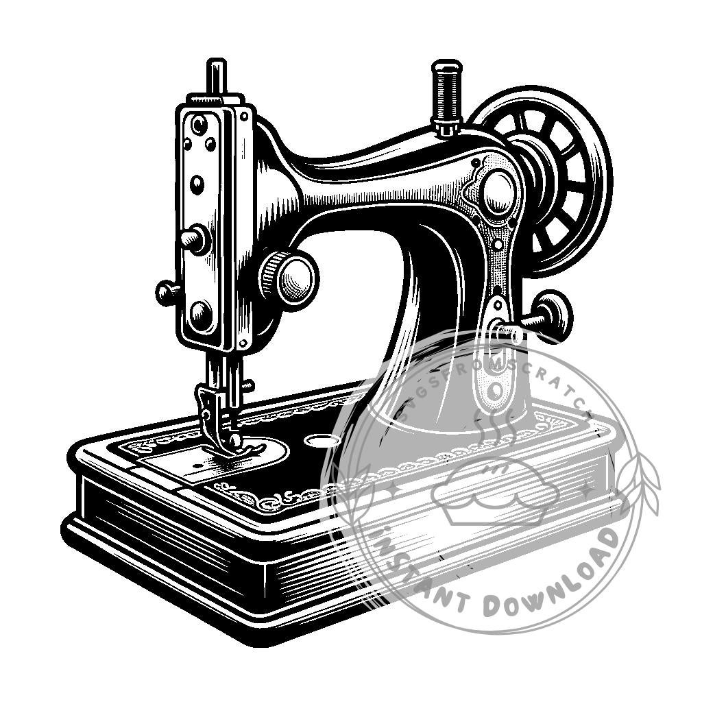 Vintage Sewing Machine SVG Bundle - Etsy