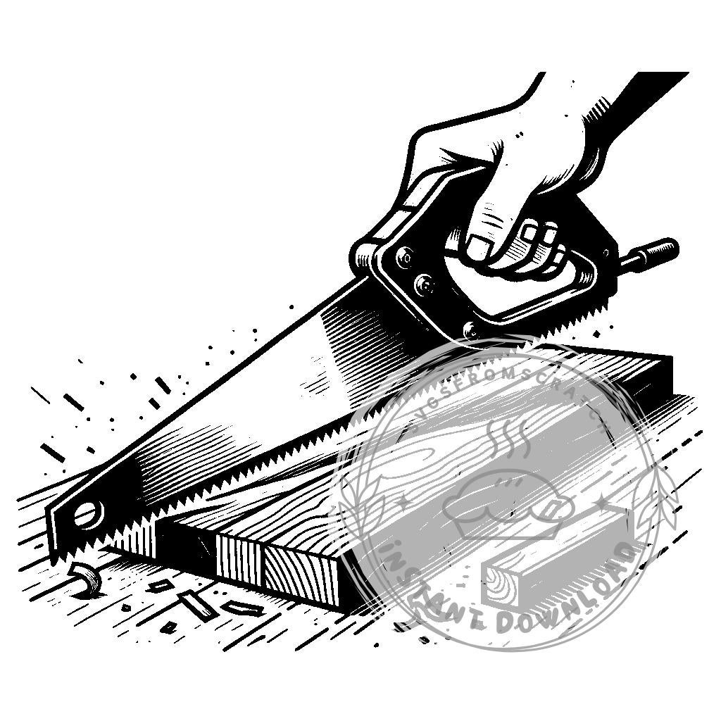 Hand Saw With Wood Shavings SVG Bundle - Etsy