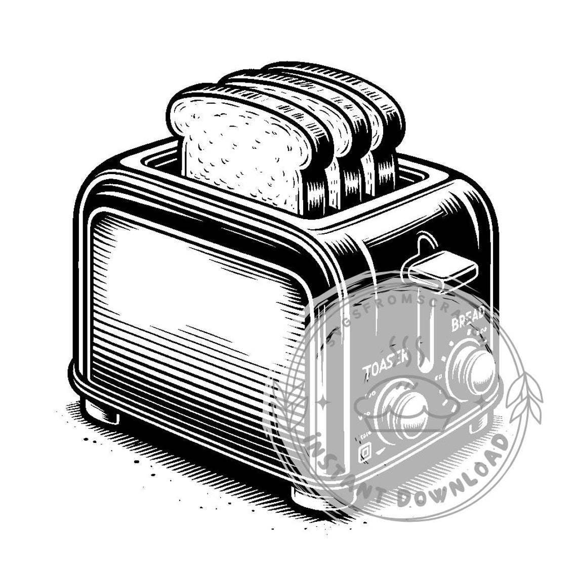 Toaster With Bread SVG Bundle - Etsy