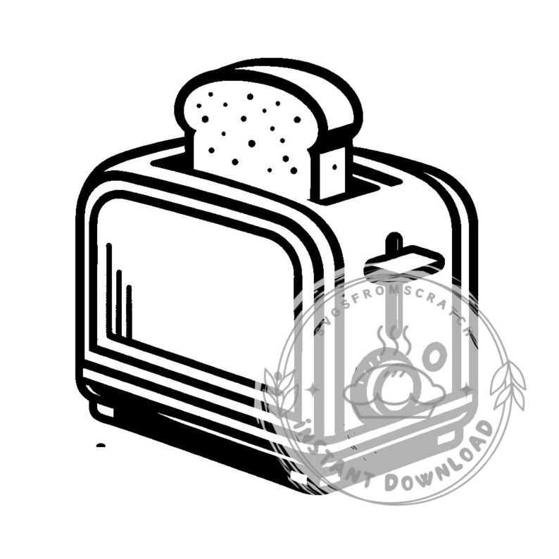 Toaster With Bread SVG Bundle - Etsy