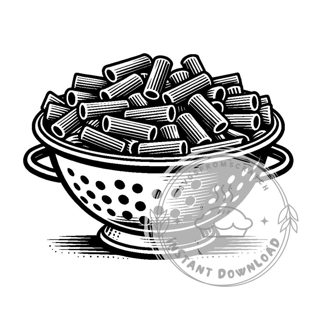 Pasta in A Colander SVG Bundle - Etsy