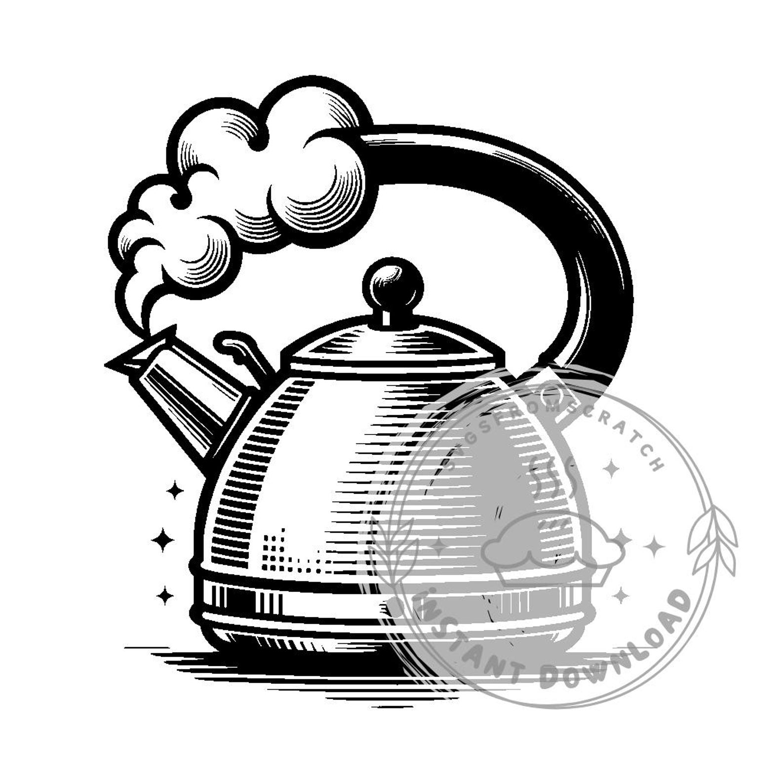 Kettle With Steam SVG Bundle - Etsy