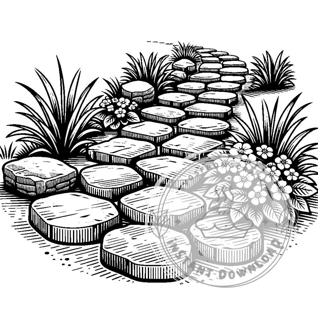 Garden Path Stones SVG Bundle - Etsy