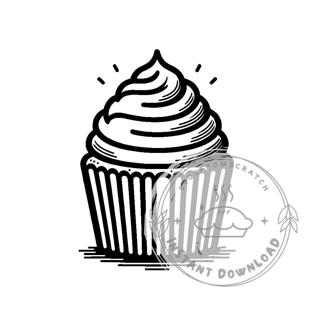 Cupcake With Frosting SVG Bundle - Etsy