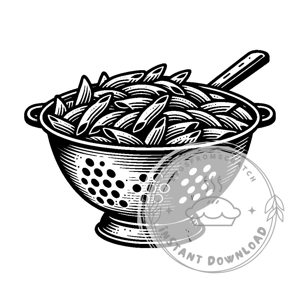 Pasta in A Colander SVG Bundle - Etsy