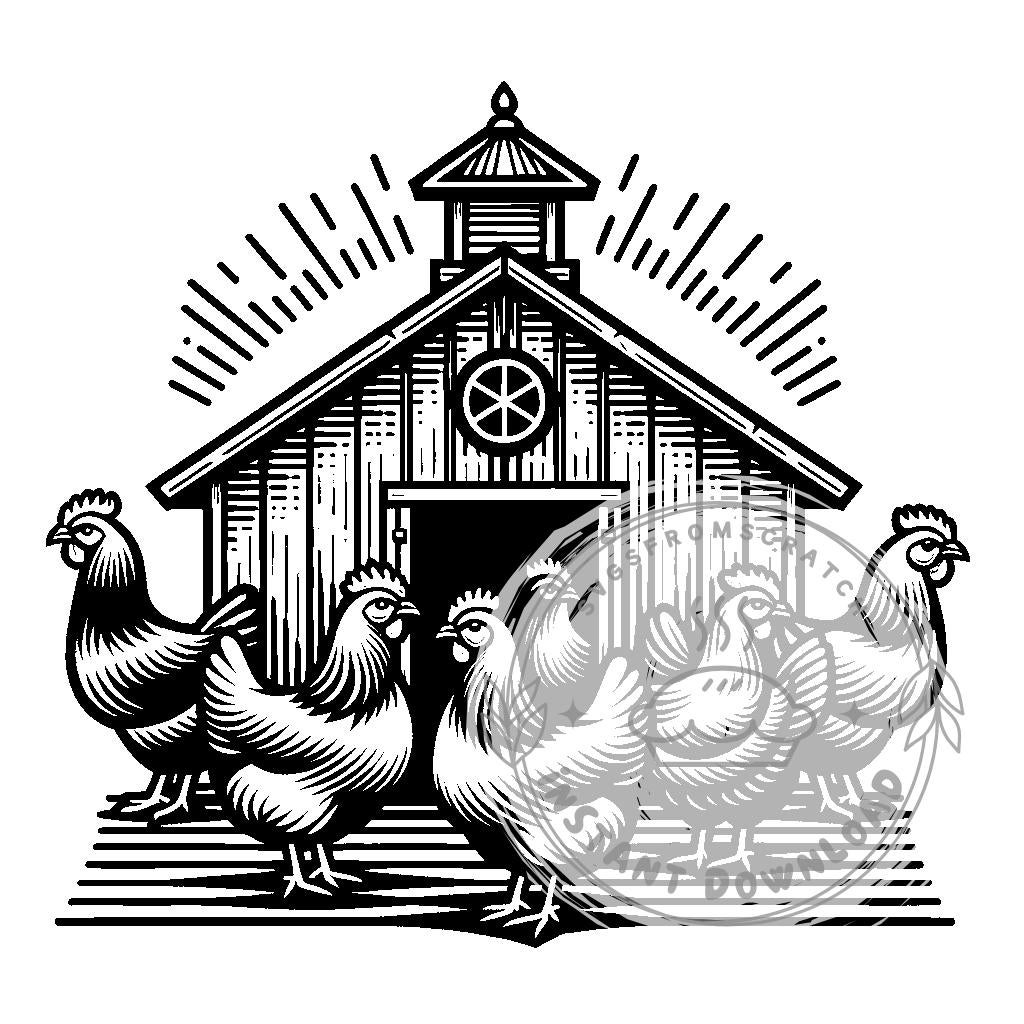 Chicken Coop With Hens SVG Bundle - Etsy