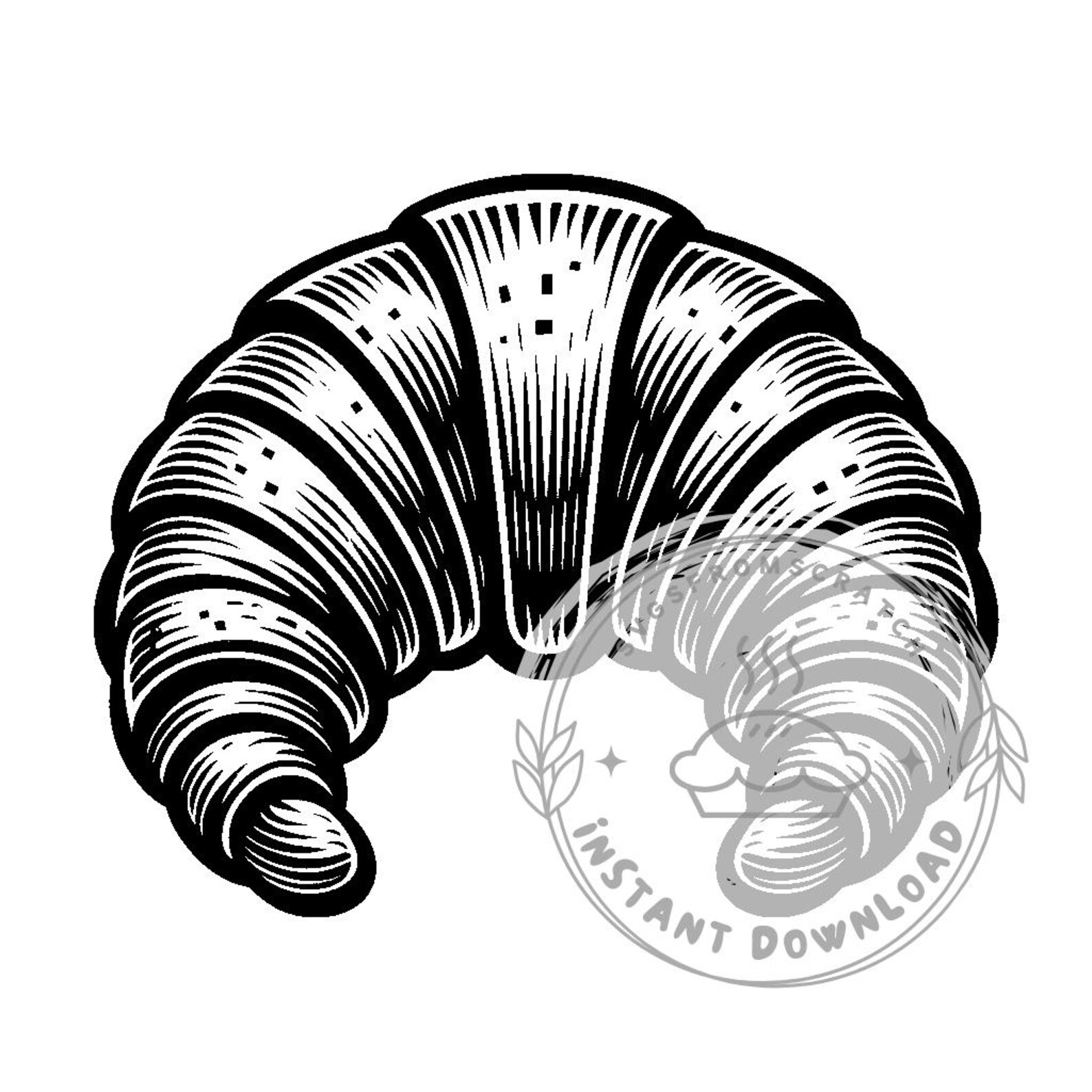 Croissant SVG Bundle - Etsy
