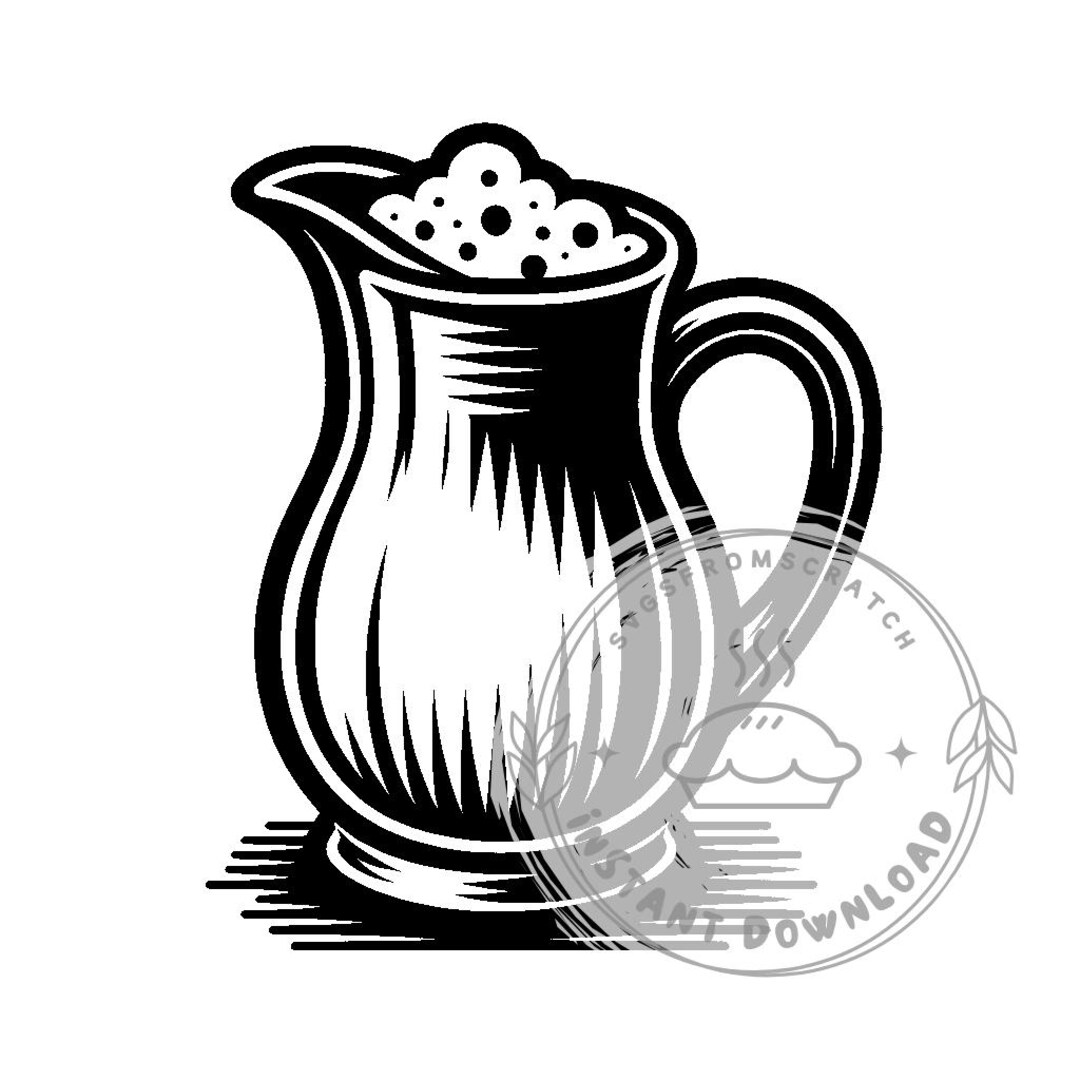 Milk Frothing Pitcher SVG Bundle - Etsy