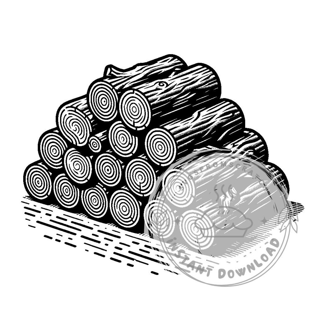 Firewood Stack SVG Bundle - Etsy