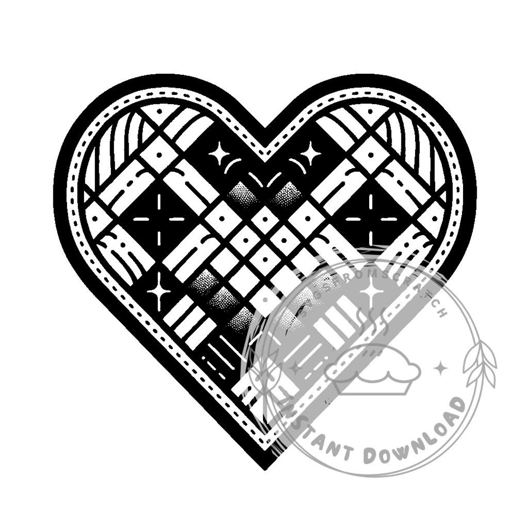 Quilted Heart Patch SVG Bundle - Etsy