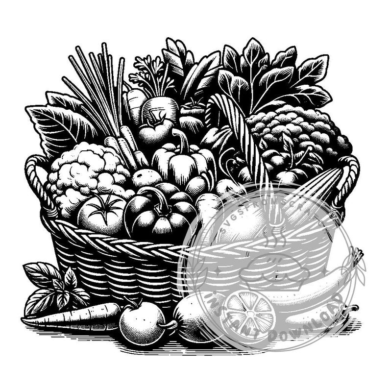 Vegetable Baskets SVG Bundle - Etsy