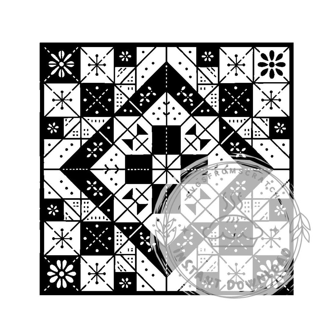 Nine Patch Quilt Square SVG Bundle - Etsy