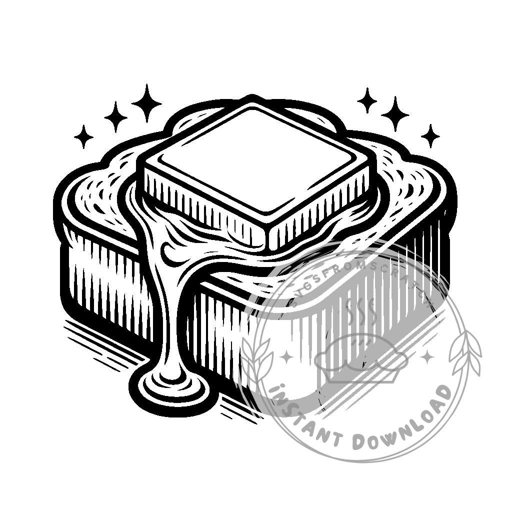 Butter Melting on Toast SVG Bundle - Etsy