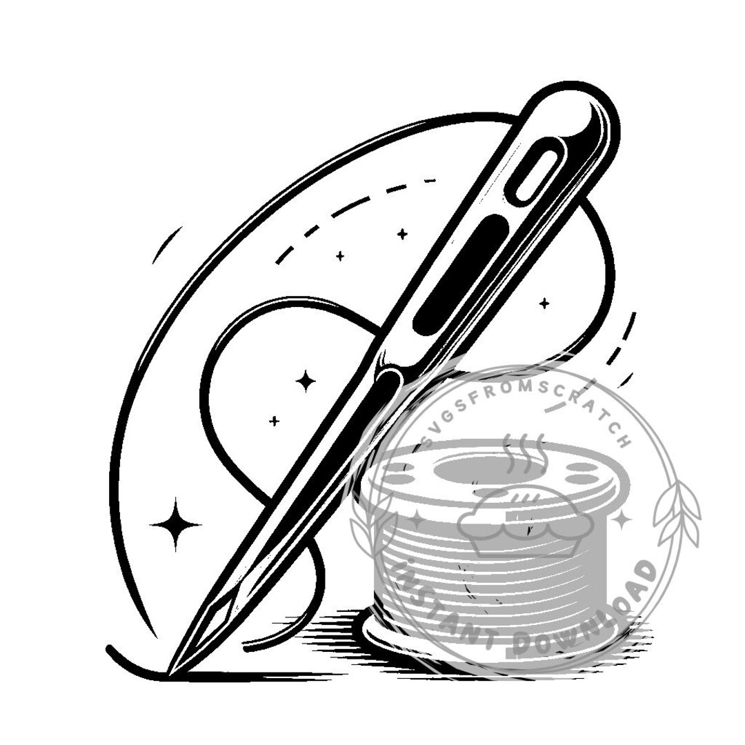 Sewing Needle and Thread SVG Bundle - Etsy