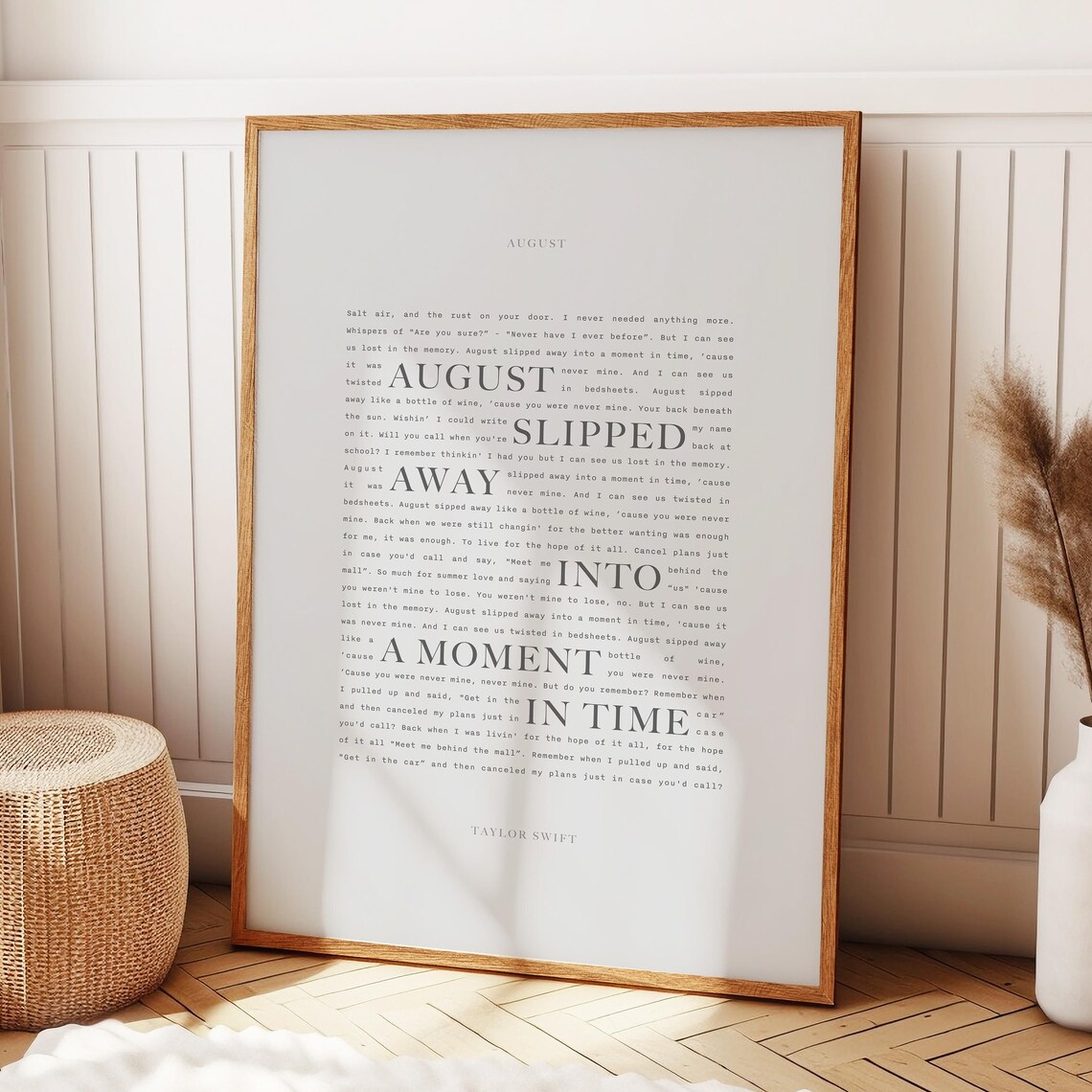August Printable Poster, Swiftie Lyric Wall Art, Motivational Print, TS ...
