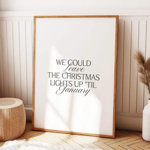Leave the Christmas Lights up Printable Poster, Swift Lyric Wall Art ...