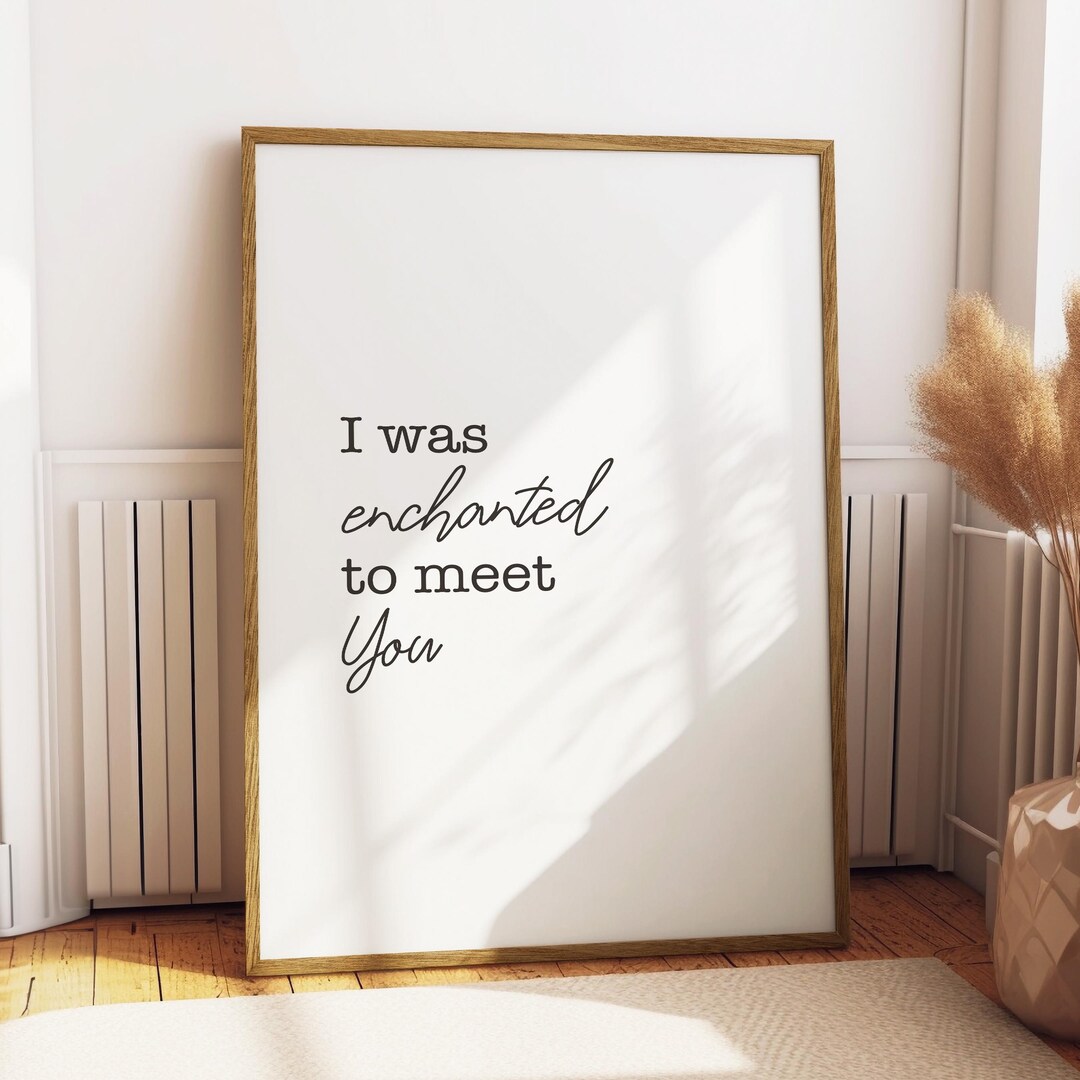I Was Enchanted to Meet You Printable Poster, Swift Lyric Wall Art ...