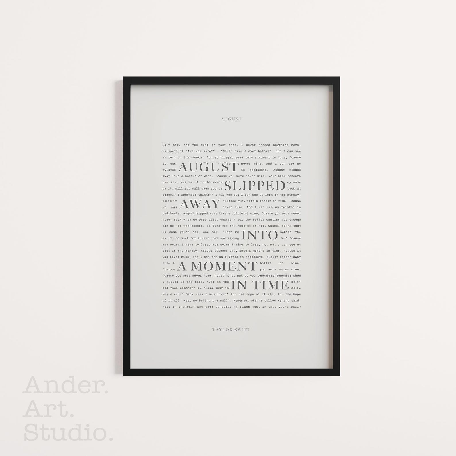 August Printable Poster, Swiftie Lyric Wall Art, Motivational Print, TS ...