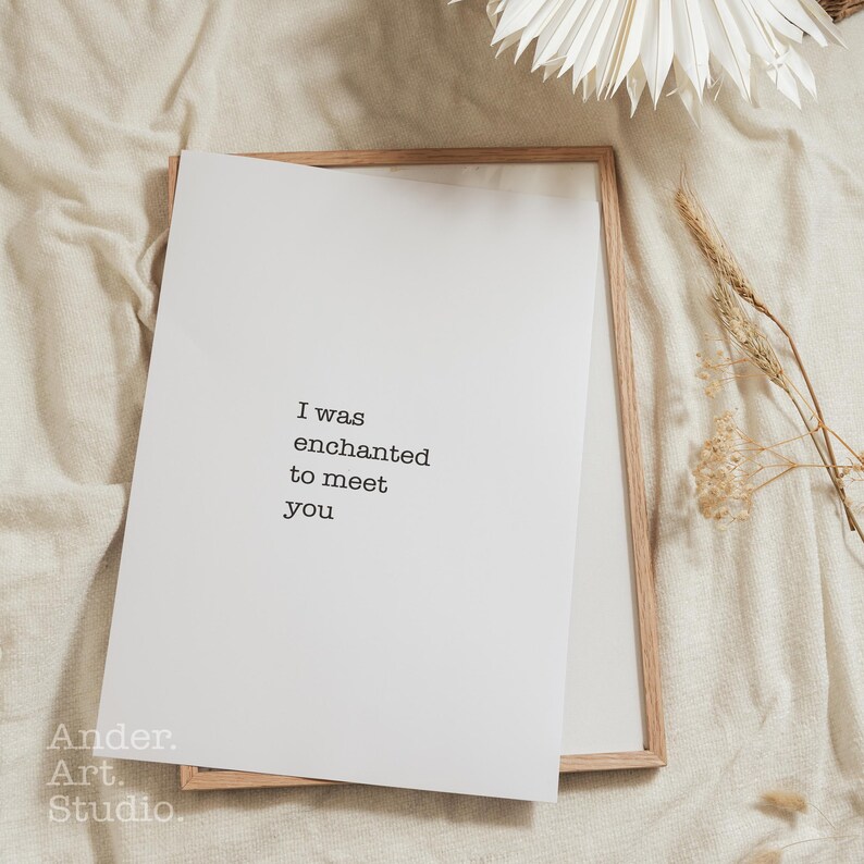 I Was Enchanted to Meet You Printable Poster, Swift Lyric Wall Art ...