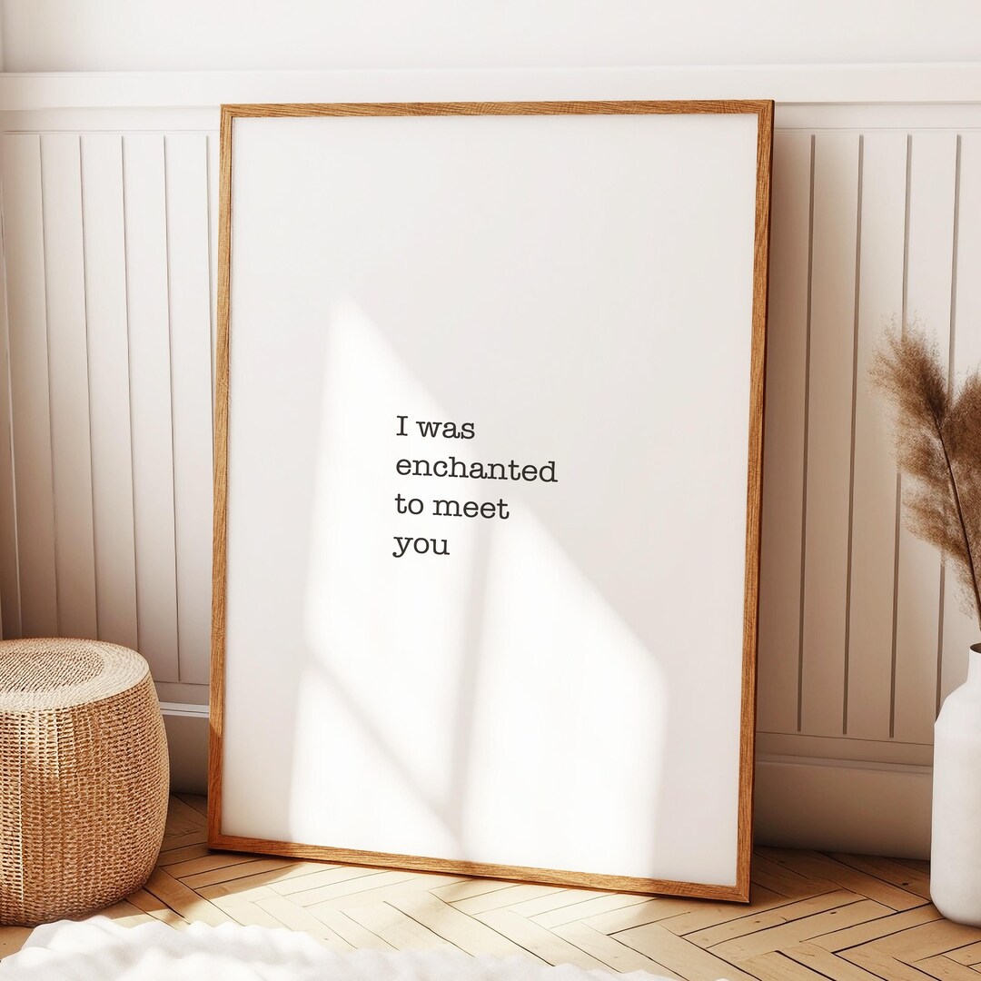 I Was Enchanted to Meet You Printable Poster, Swift Lyric Wall Art ...