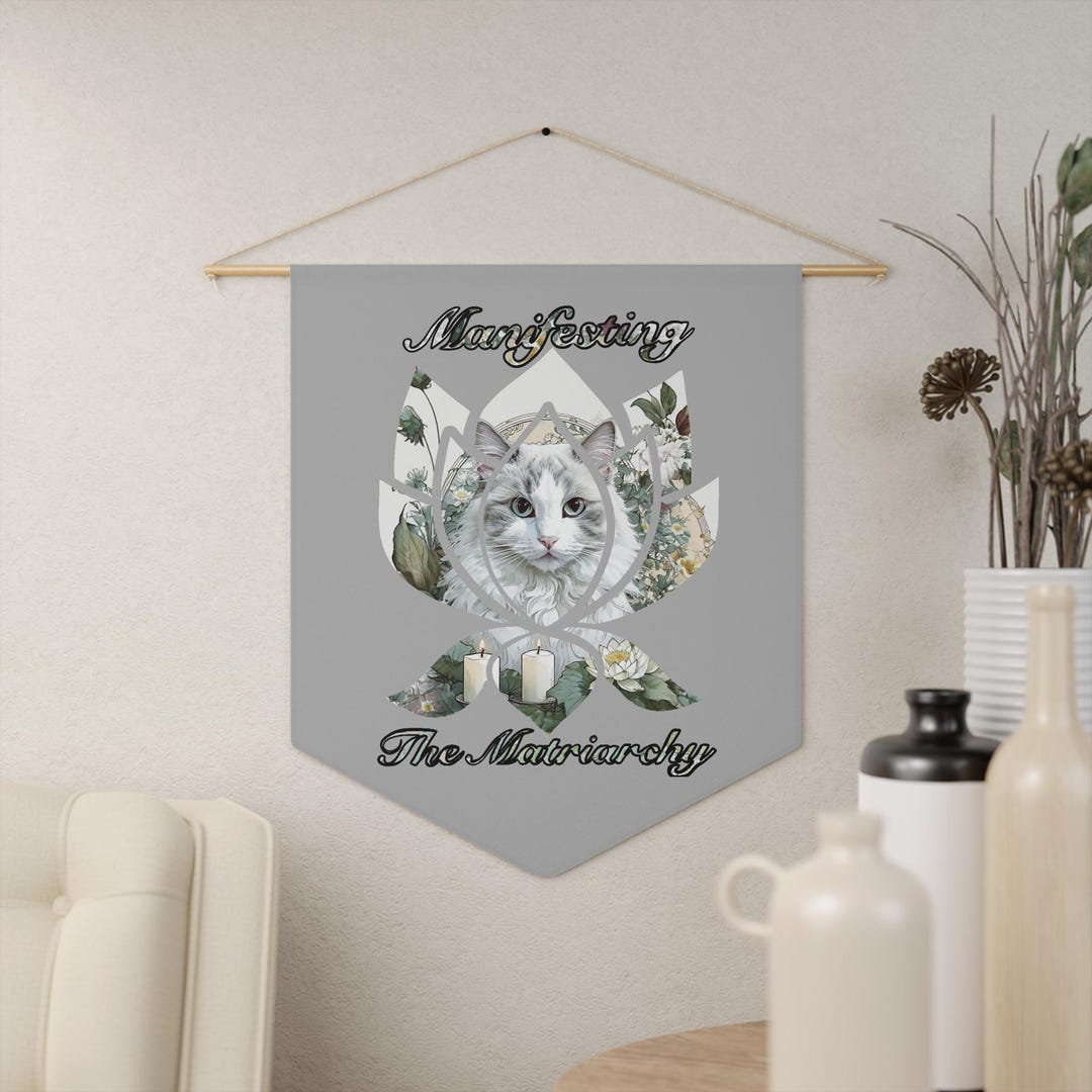 Manifesting the Matriarchy Cat Pennant Cat Tapestry Cat Lady Cat Mom ...