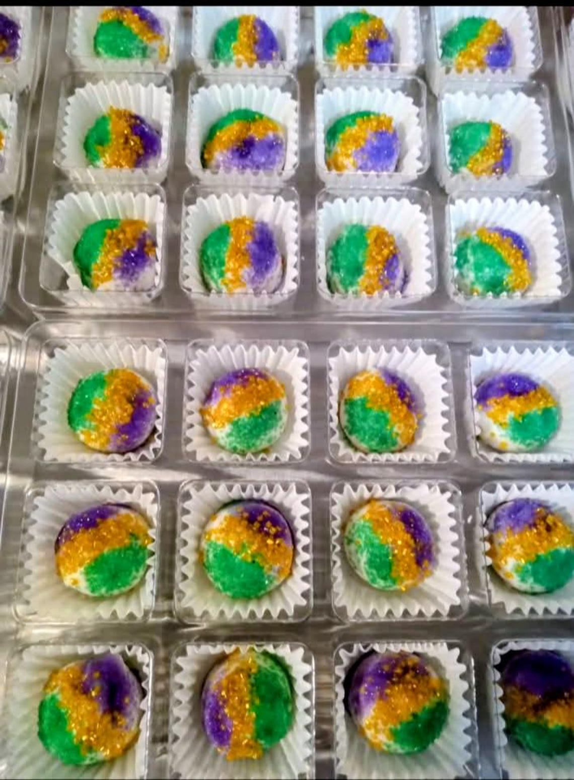 Mardi Gras King Cake Truffles!!! 1 Dozen Gift Box! Great for Dessert ...