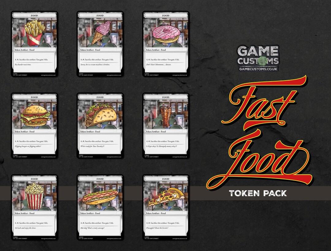 MTG Food Token Set - Fast Food - Etsy