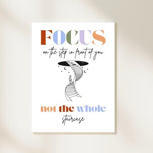 Daily Affirmations Poster Focus Therapy Poster Wall Art for Therapy ...