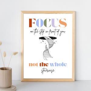 Daily Affirmations Poster Focus Therapy Poster Wall Art for Therapy ...