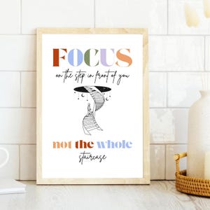 Daily Affirmations Poster Focus Therapy Poster Wall Art for Therapy Office Decor Positive ...