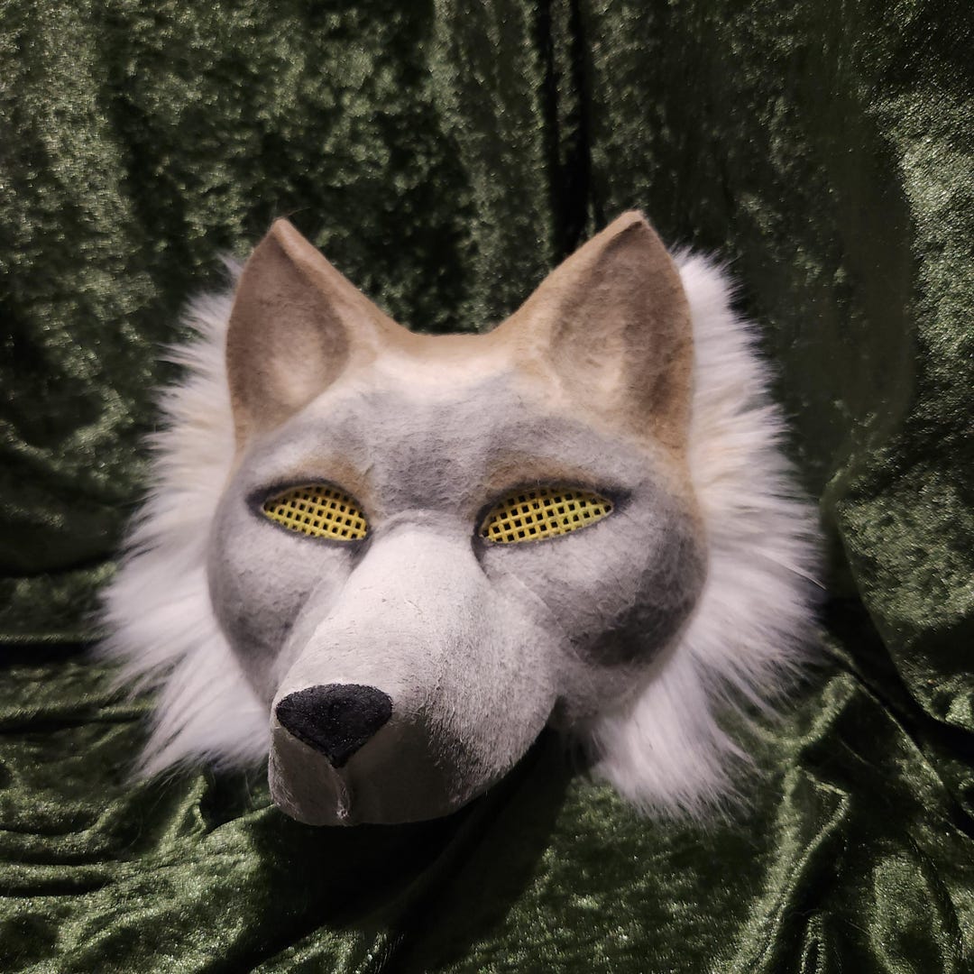 Silver, Fennec and Red Fox Mask, Arctic White Wolf Dingo Mask | Animal ...
