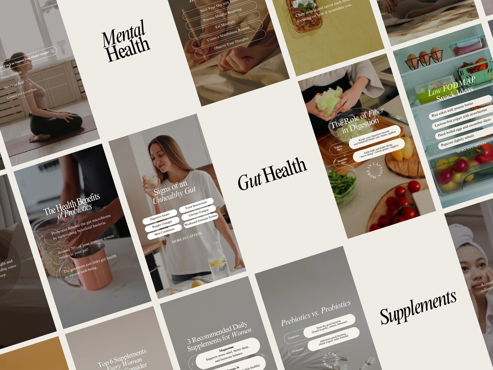 Women's Health Instagram Reels Templates, Canva Editable (digital ...