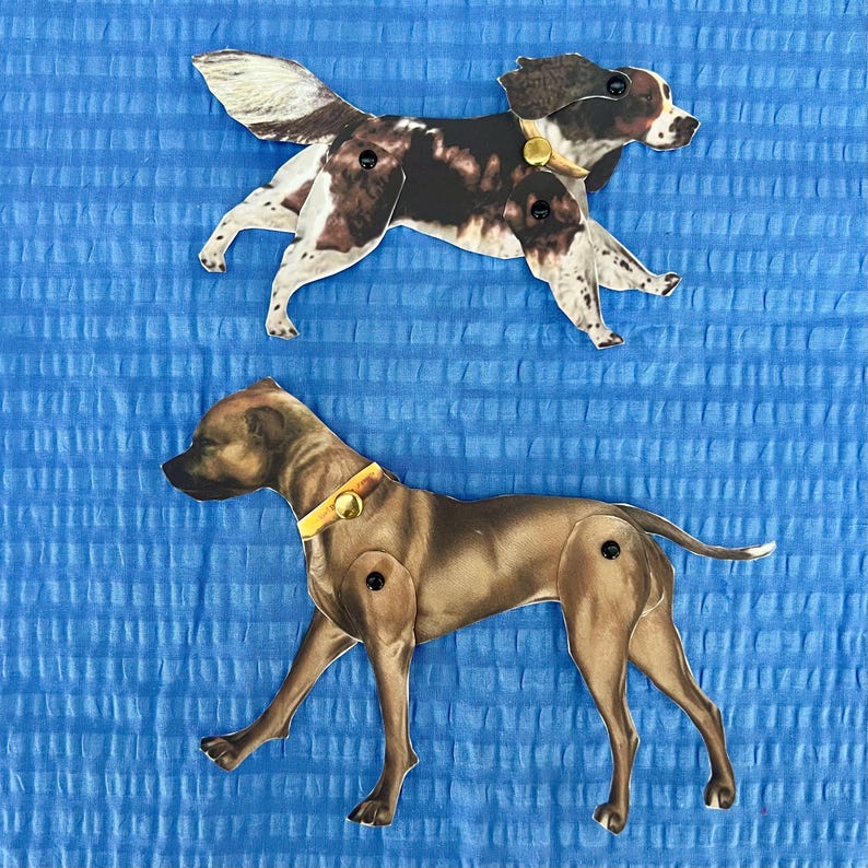 Bronte Sisters Paper Dog Puppets: Emily & Anne (printable Download) - Etsy