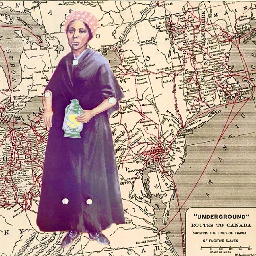 Harriet Tubman Paper Doll, Underground Railroad Paperdoll, Abolitionist ...