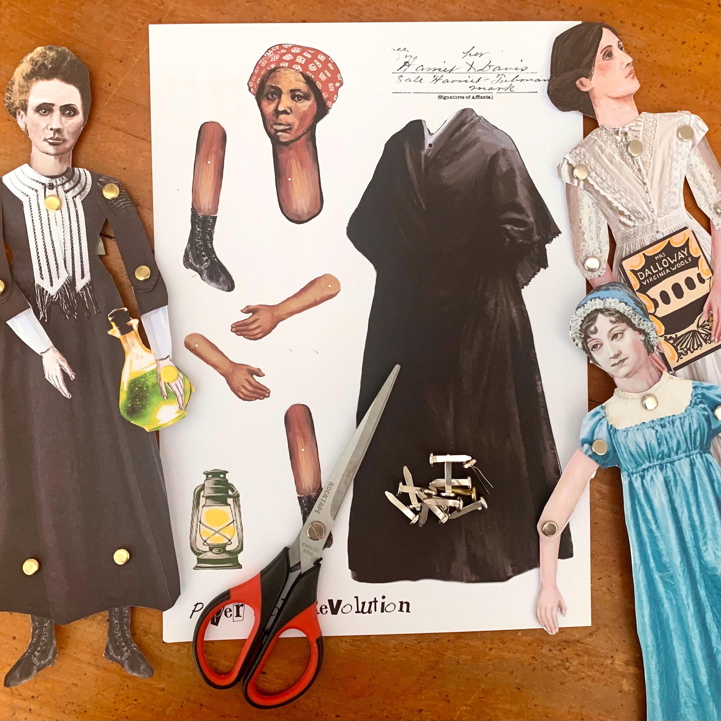 Harriet Tubman Paper Doll, Underground Railroad Paperdoll, Abolitionist ...