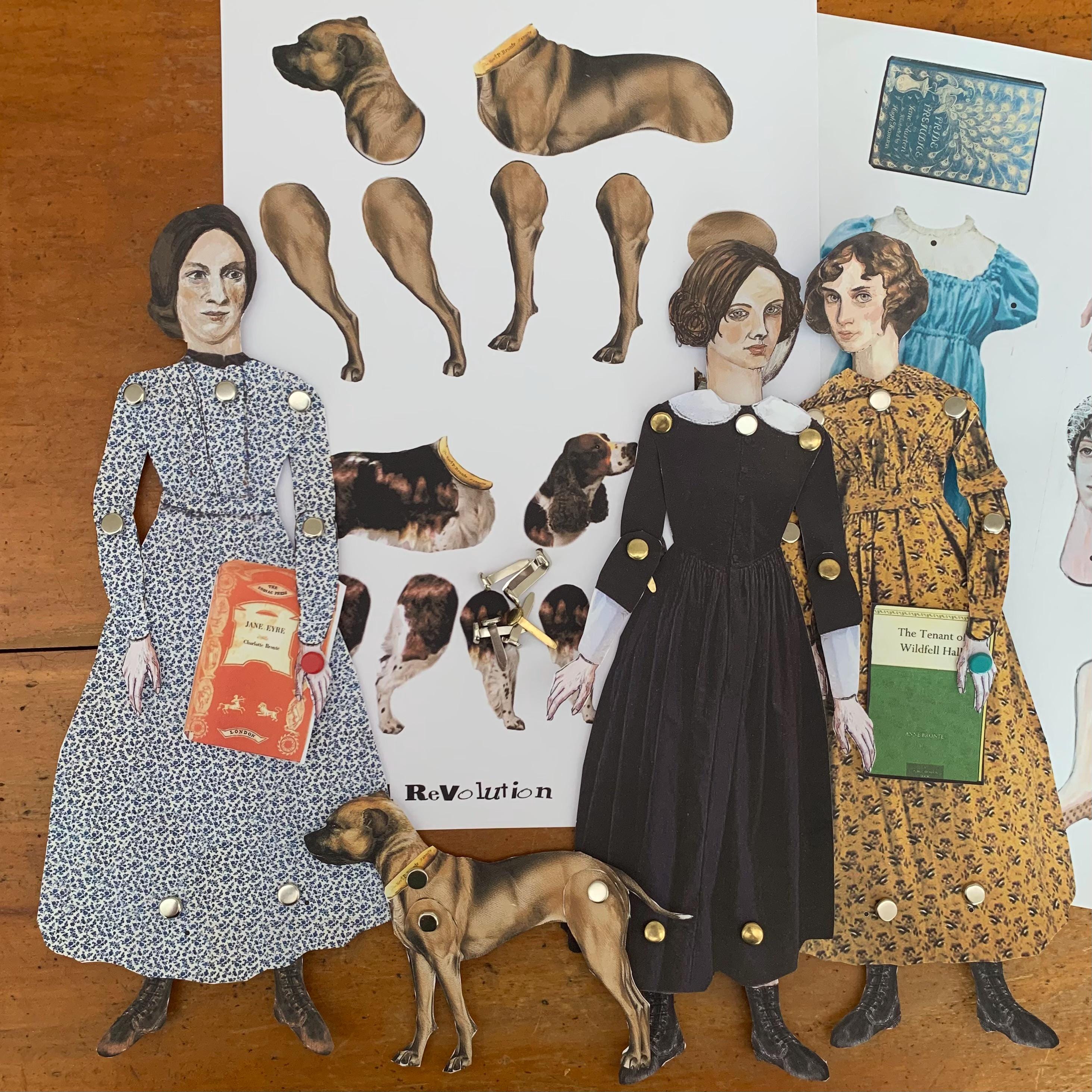 Bronte Sisters Paper Dog Puppets: Emily & Anne (printable Download) - Etsy
