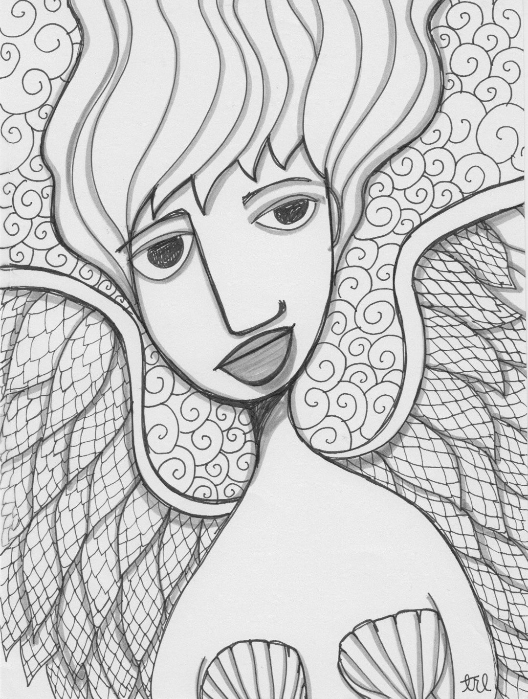 Mermaid Angel (clamshells) - Etsy